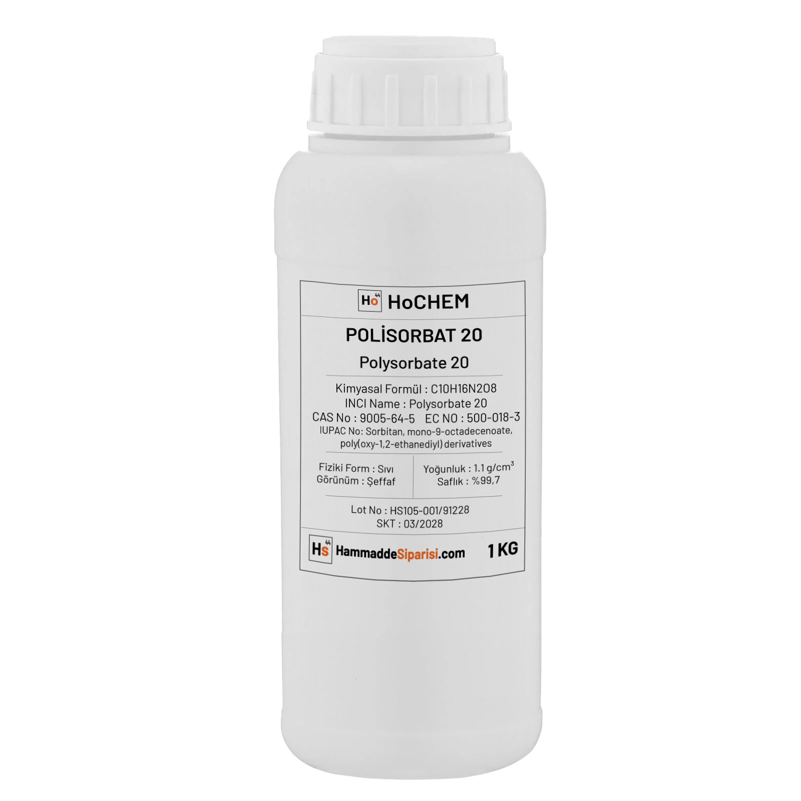 Polisorbat 20 | Polysorbate 20 | 9005-64-5 | Hammadde HS122
